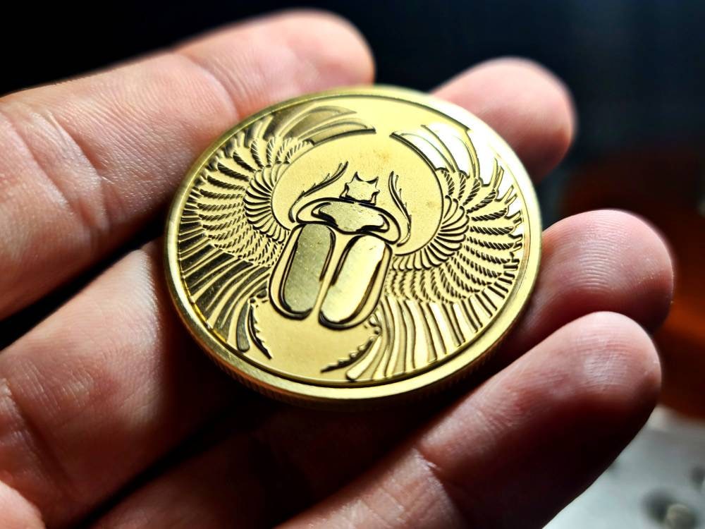 Scarab Coin | Etsy