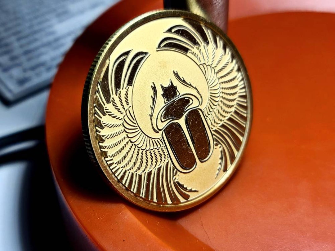 Scarab Coin - Etsy