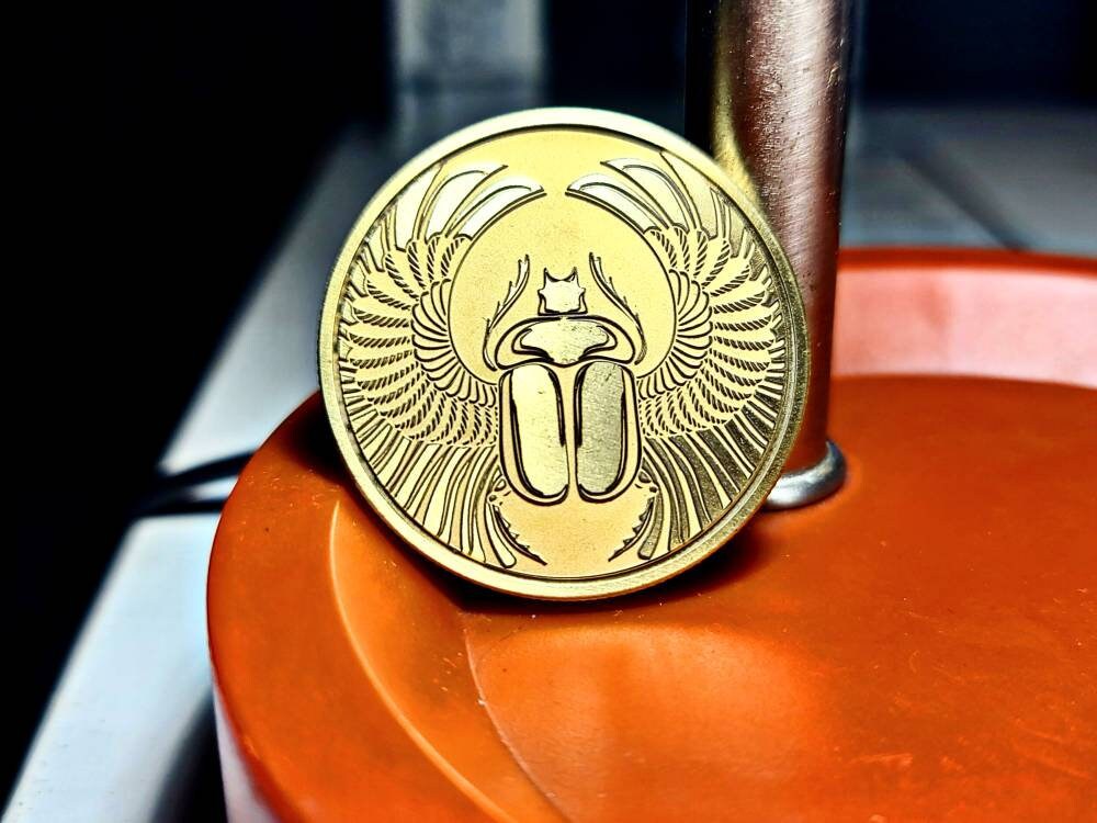 Scarab Coin | Etsy