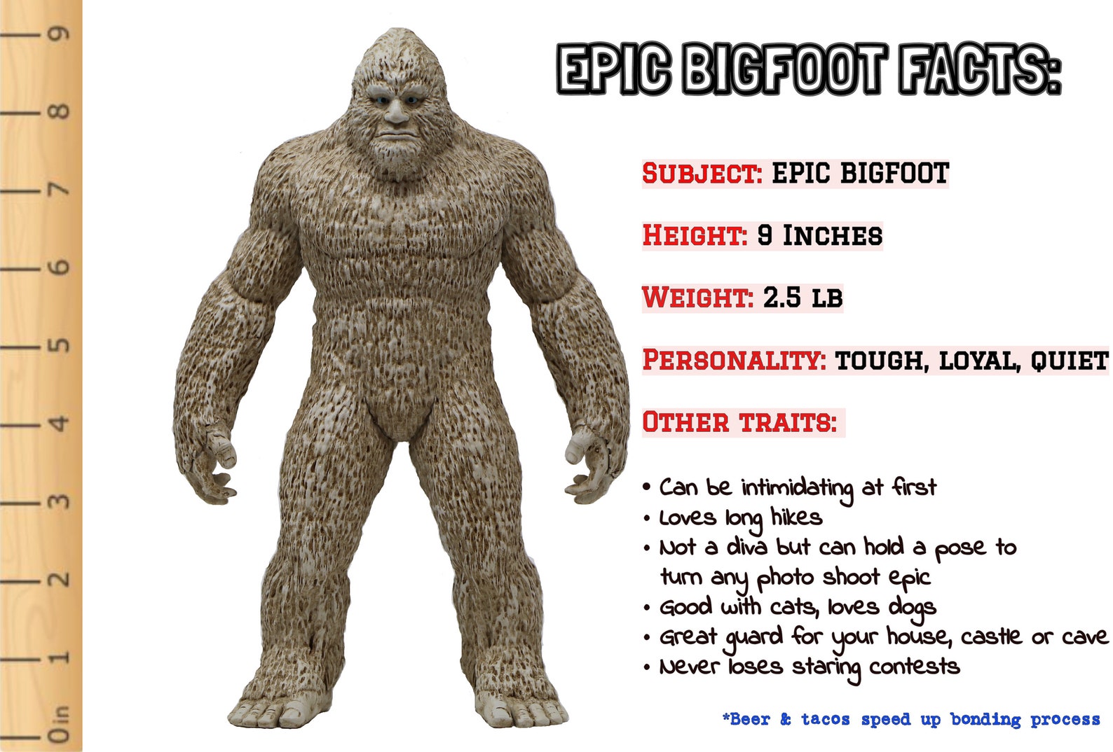 EPIC BIGFOOT Statue Sasquatch Figure Yeti Figurine Beige - Etsy
