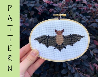 Halloween Bat Cross Stitch Pattern - Etsy