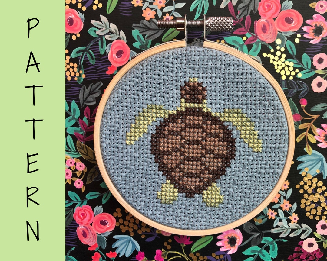 Easy Sea Turtle Cross Stitch Pattern3 Inch - Etsy