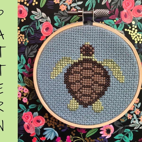 Turtle Cross Stitch - Etsy