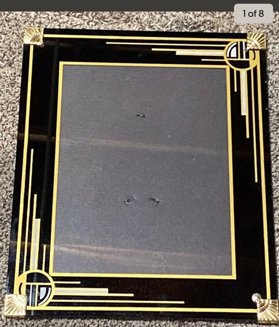 Vintage Art Deco Reverse Painted Photo Frame - Etsy