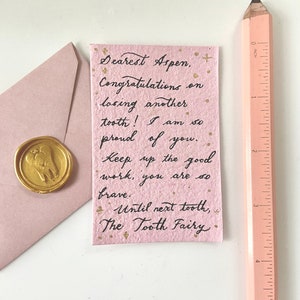 Tooth Fairy Letter - Custom Calligraphy - First Tooth Gift - Letter for ...