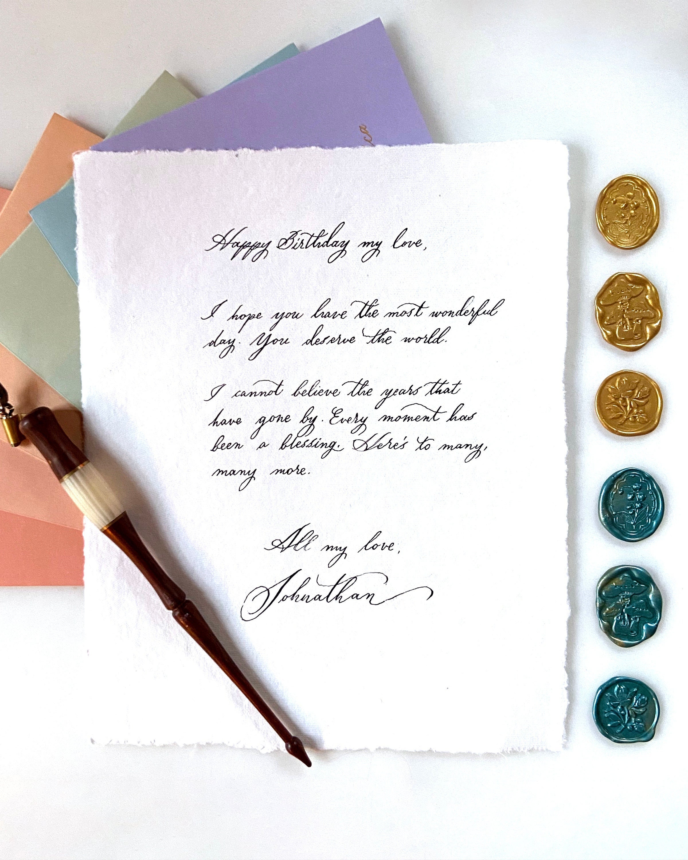 Custom Calligraphy Letter Custom Letter Love Letter Letter for Baby ...