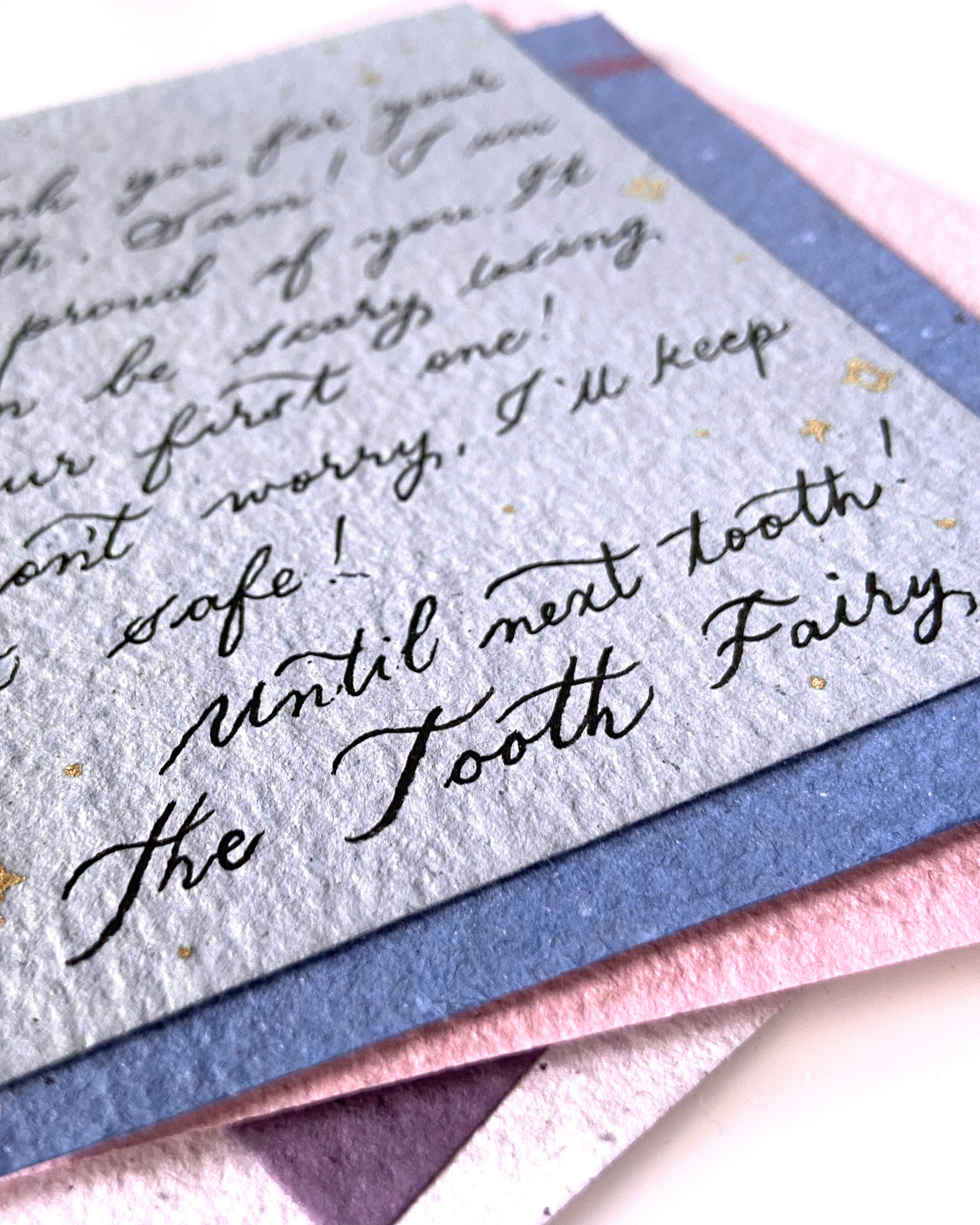 Tooth Fairy Letter Custom Calligraphy First Tooth Gift Letter for a ...