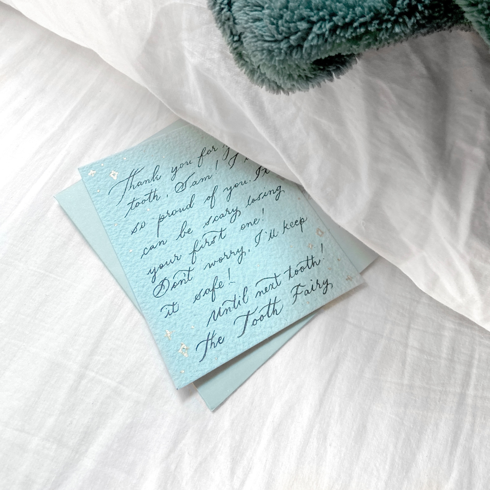 Tooth Fairy Letter - Custom Calligraphy - First Tooth Gift - Letter for ...