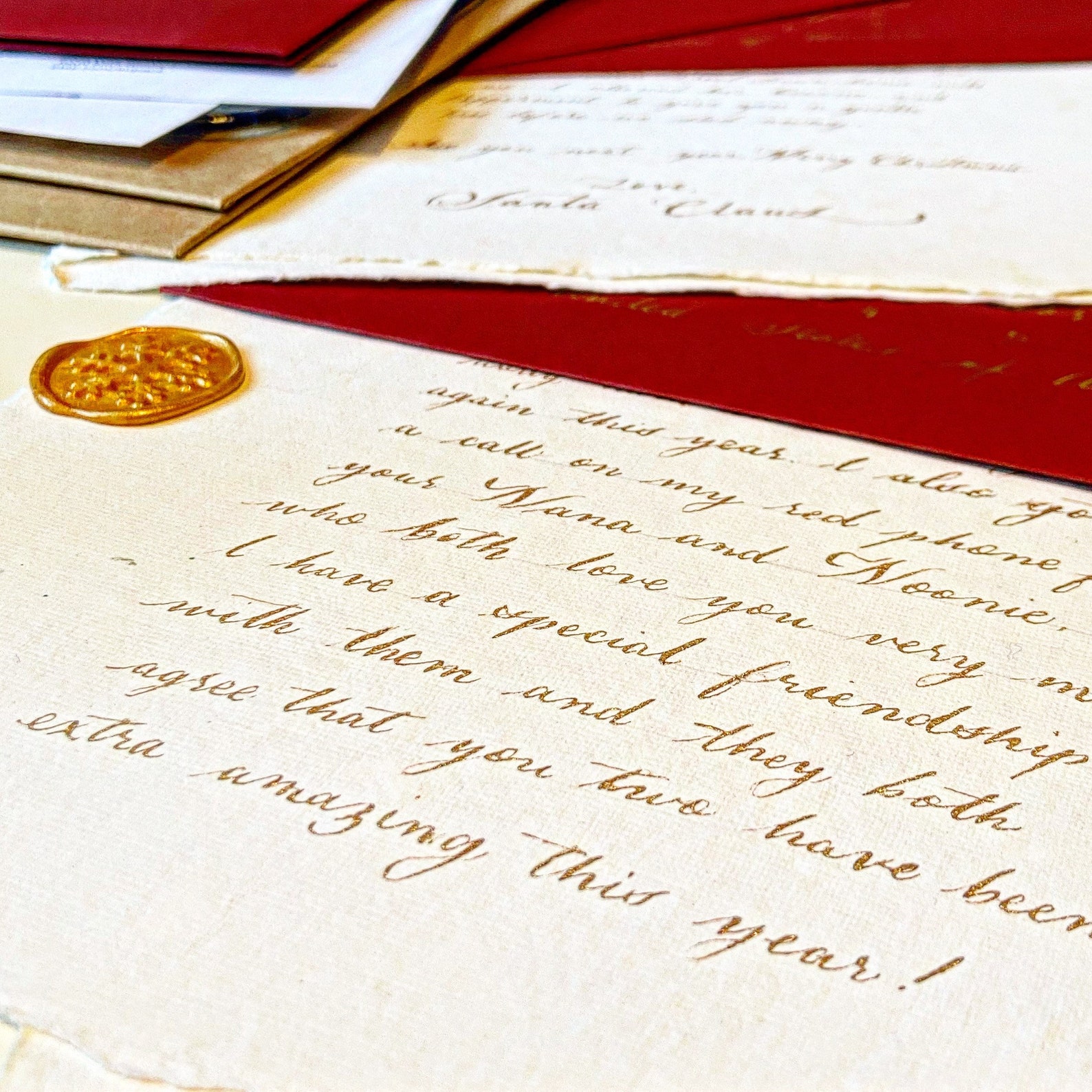 Letters From Santa - Handwritten Custom Letter - Holiday Calligraphy ...