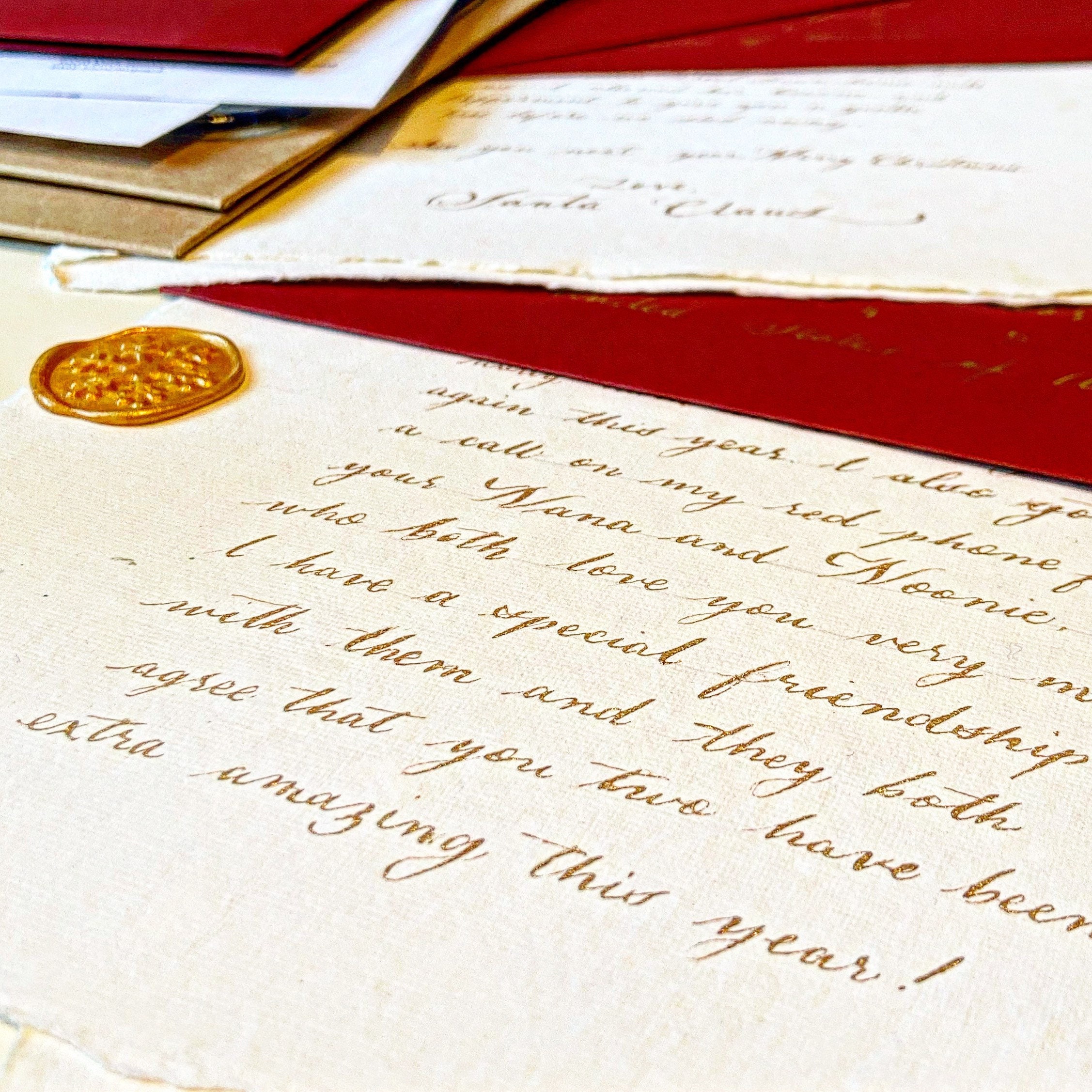 Letters From Santa - Handwritten Custom Letter - Holiday Calligraphy ...