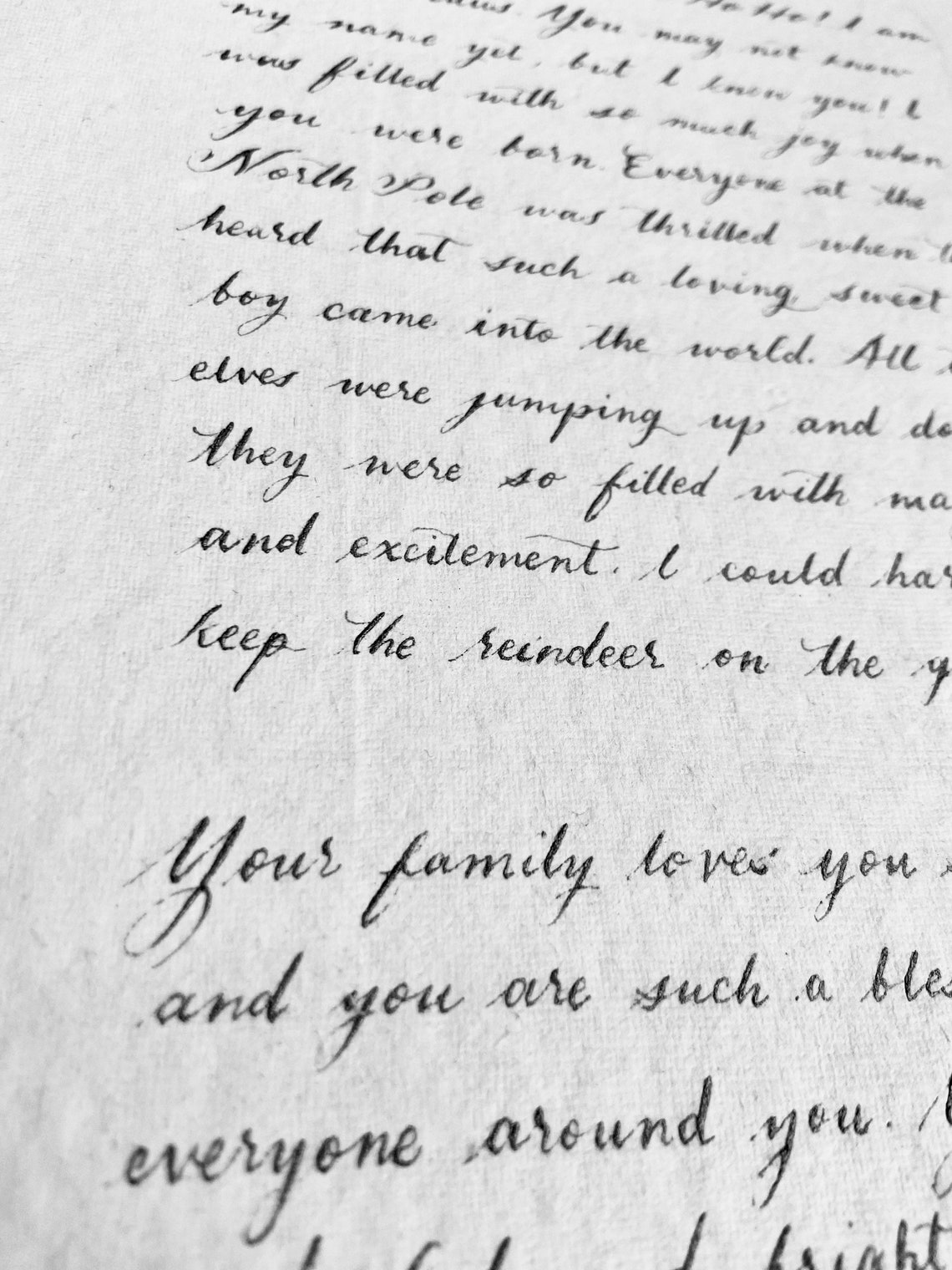 Letters From Santa Custom Letter Custom Calligraphy Gift - Etsy