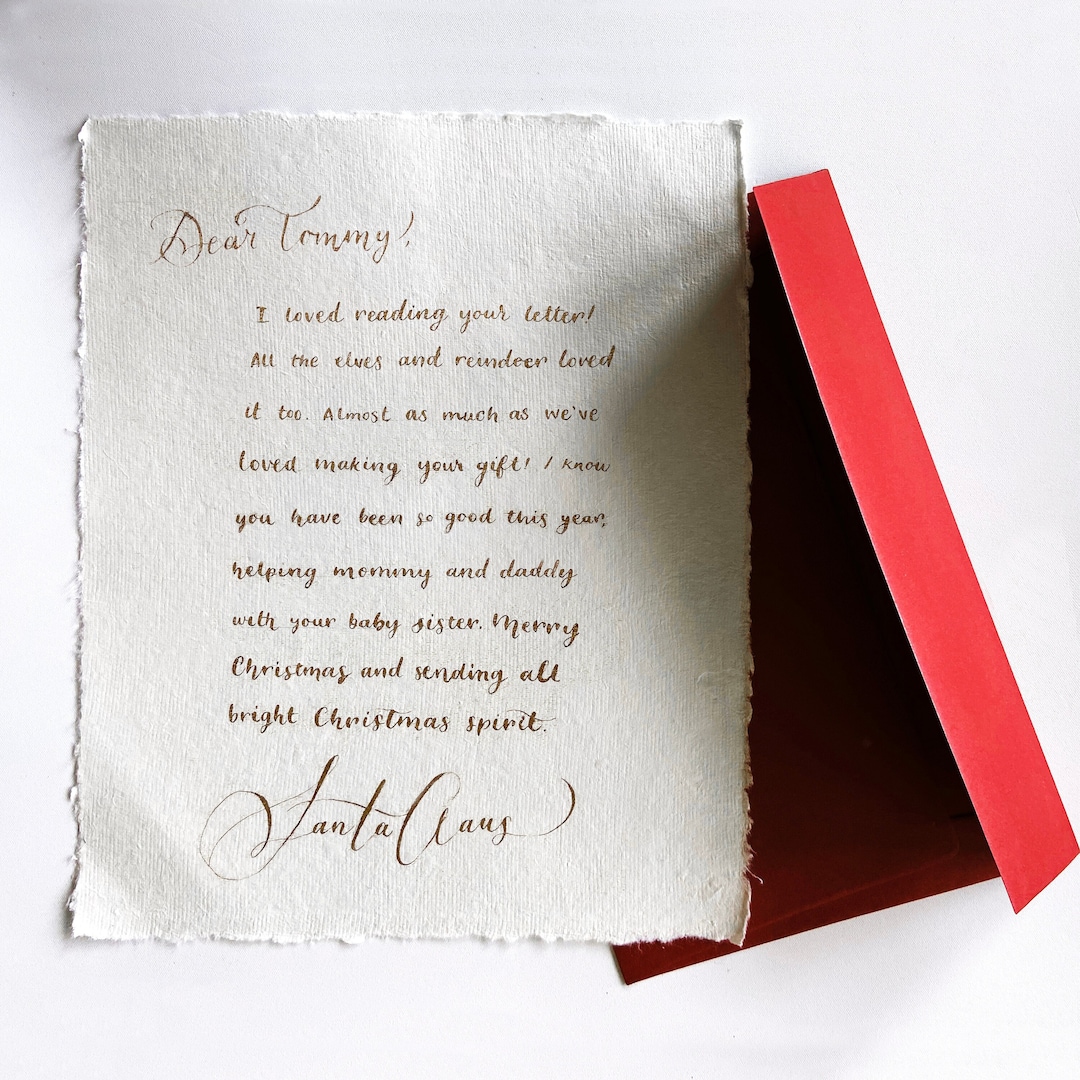 Letters From Santa Custom Letter Custom Calligraphy Gift - Etsy