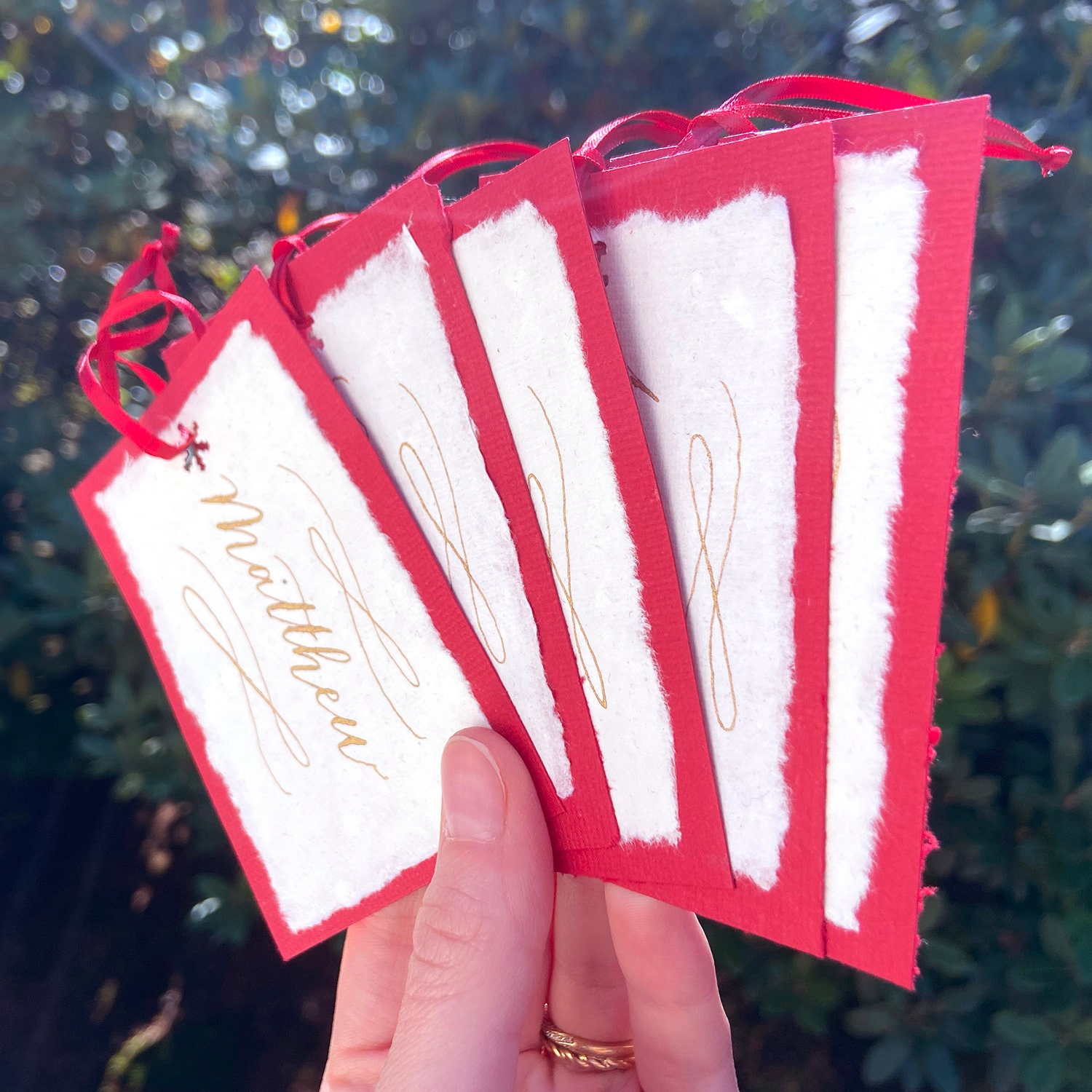 Custom Gift Tags - Gift Tags Set - Calligraphy Gift Tags - Christmas ...