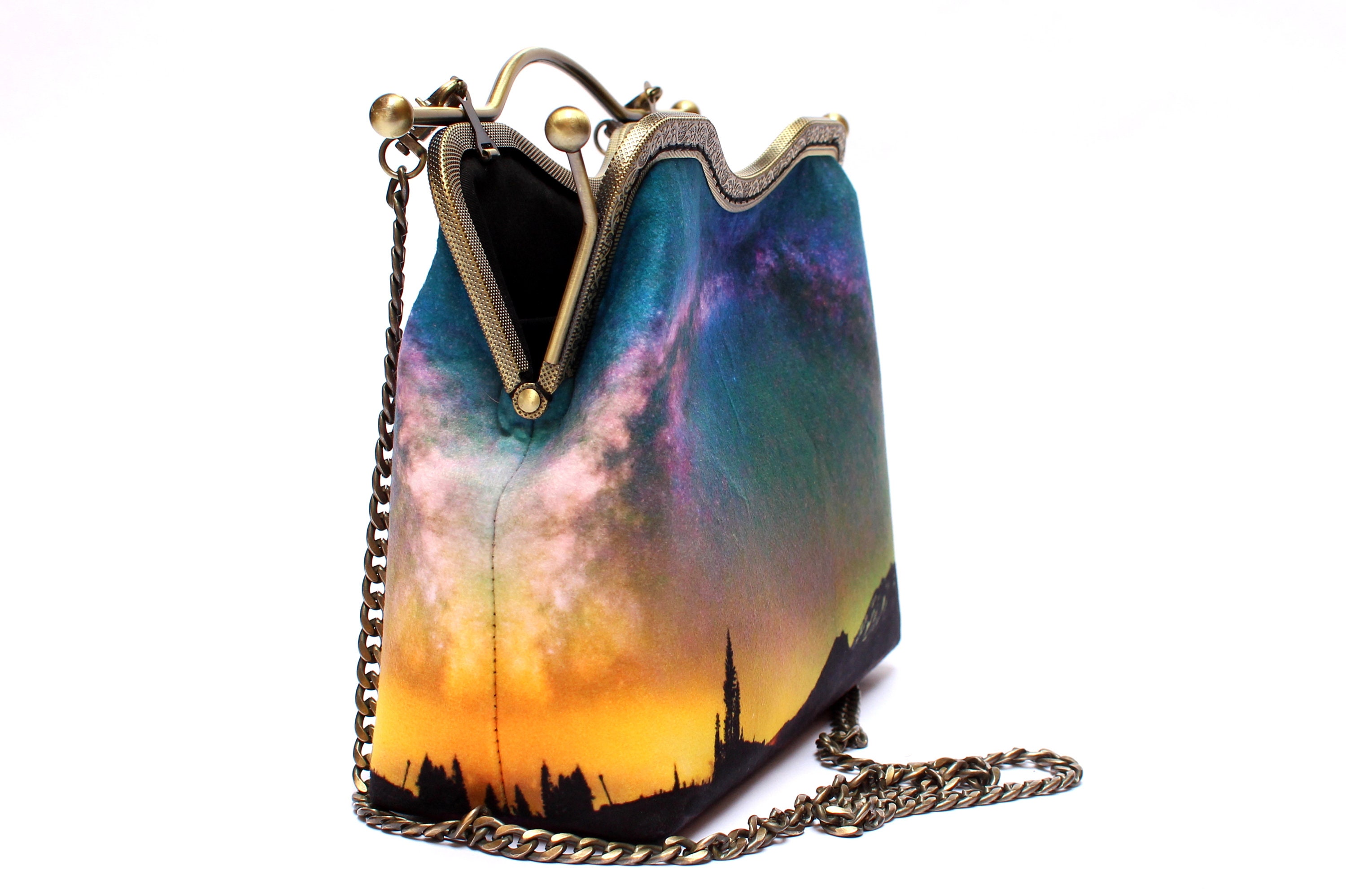 Mt Shasta Under the Milky Way Velvet Handbag - Etsy