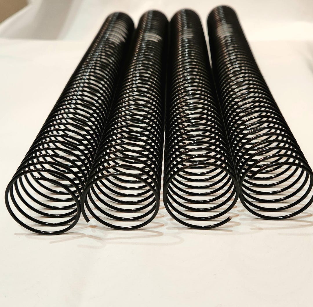 1+1/4" X 12" Black #4 Aluminum Spiral Replacement Coil, Coil Binding ...