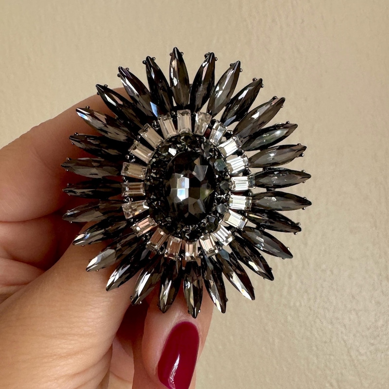 Black Statement Brooches - Etsy