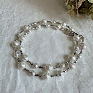 Silver Pearl Necklace. Majorca Pearl Choker. Shell Pearl Necklace ...