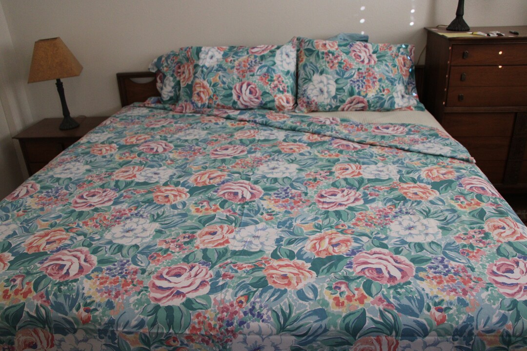 1980's - 1990's Vintage - Springmaid / Springs - Queen Sheet Set - 1 ...