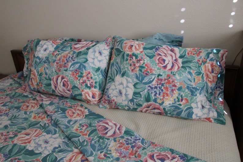 1980's - 1990's Vintage - Springmaid / Springs - Queen Sheet Set - 1 ...