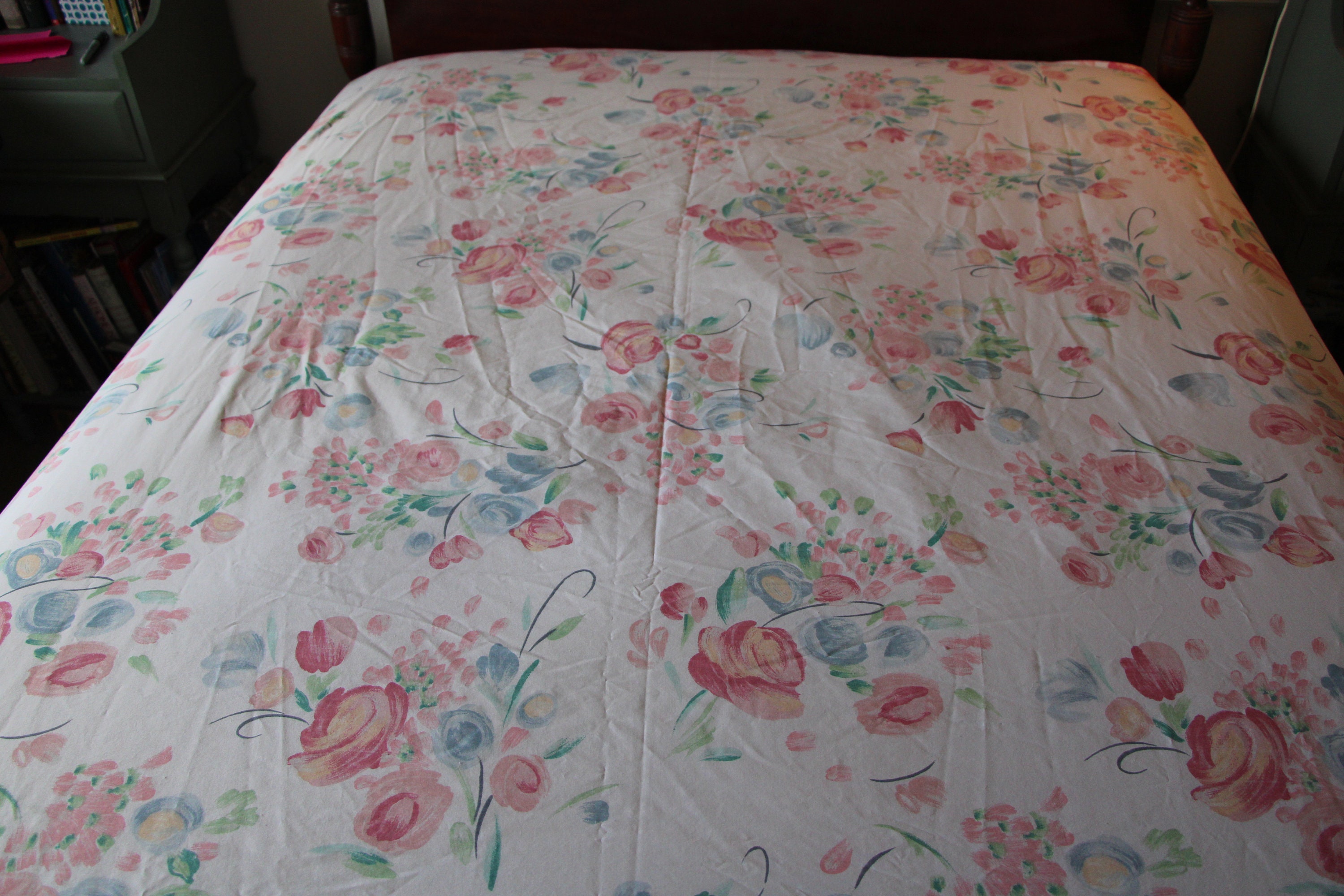 1990's Vintage - Revman International - FULL Sheet Set - Pinks, Blues ...