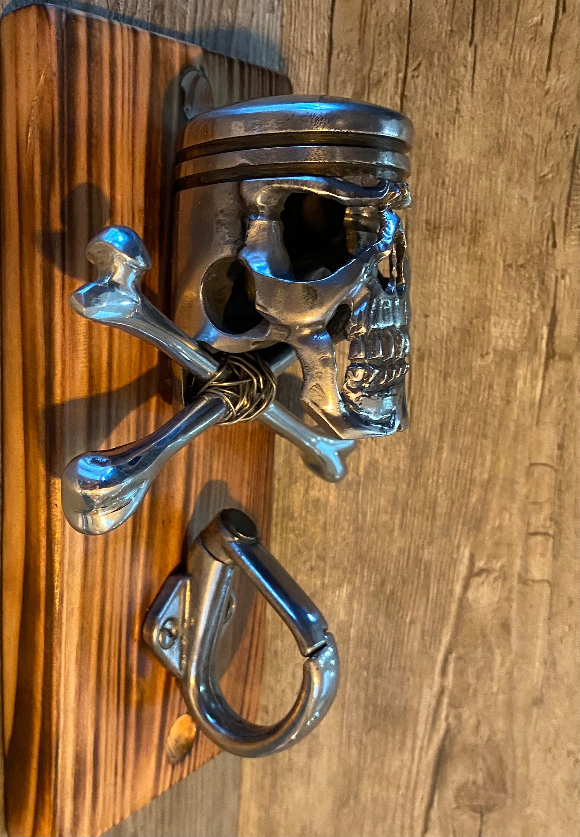 A Vespa Piaggio Piston Cross Bones Key Helmet Holder Junkart - Etsy