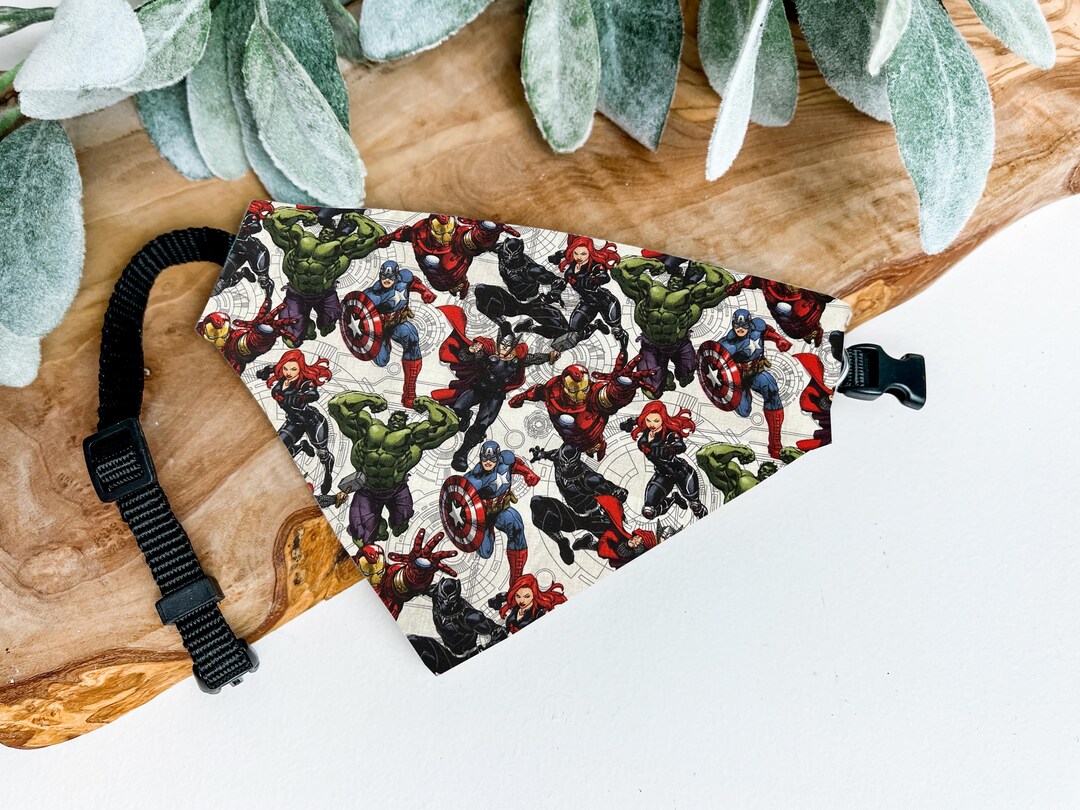 Avengers Dog Bandana | Handmade Marvel Comics Pet Bandana | Superhero ...