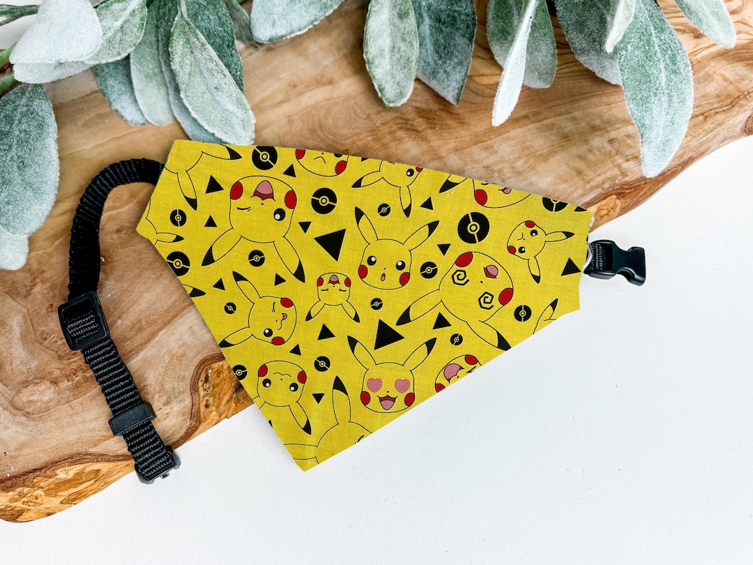 Pikachu Dog Bandana | Pokemon Dog Scarf | Fun Pikachu Faces | Pokemon ...