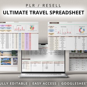 Trip Planner Spreadsheet, Ultimate Travel Google Sheets Template ...