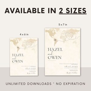 Travel Themed Wedding Invite Card Templates, Custom Photos Destination ...