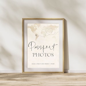 Travel Themed Bridal Shower Signs, Custom Wedding Destination Signage ...