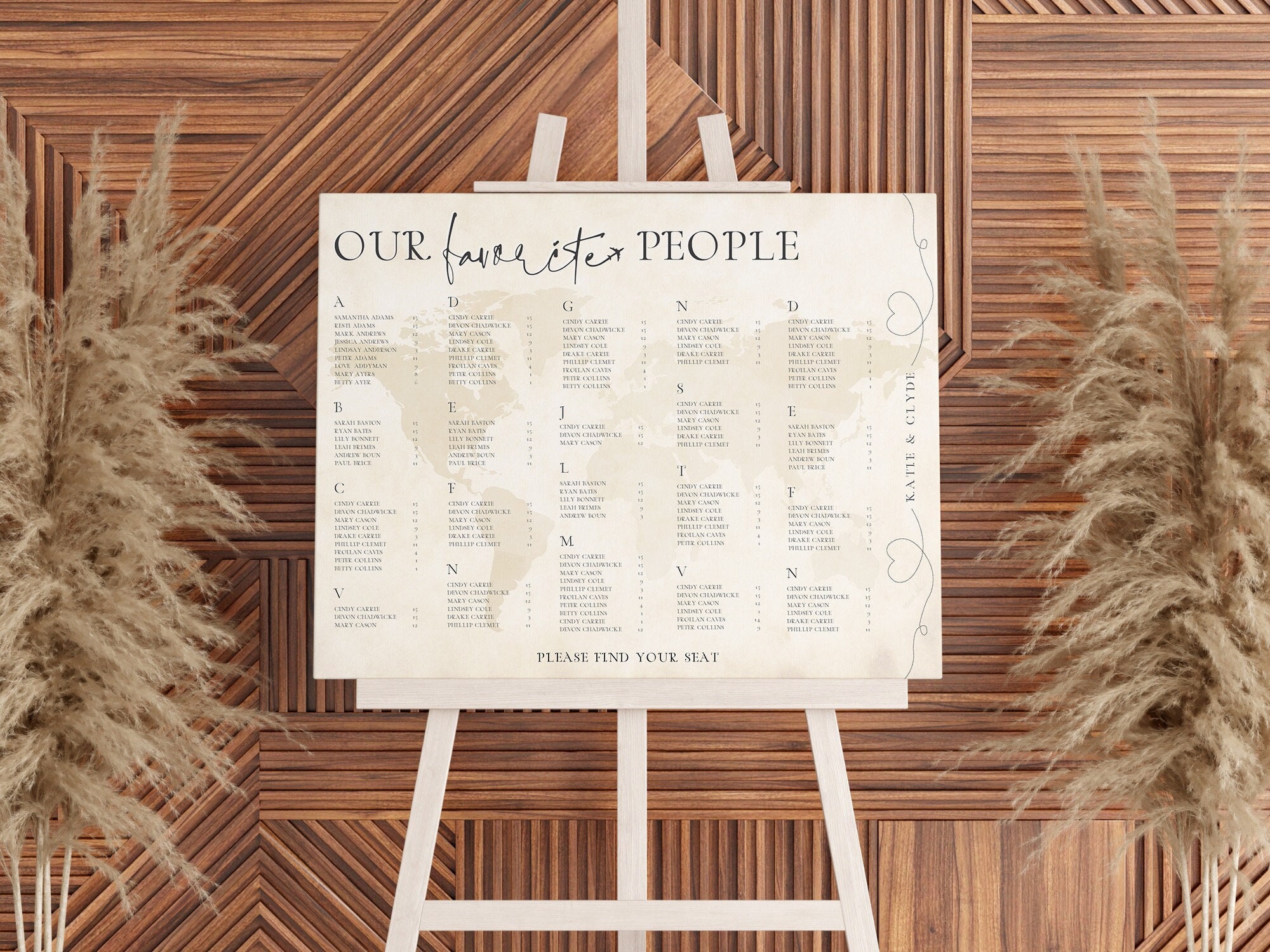Travel Theme Seating Chart for Wedding, Editable Seating Tables Plan ...