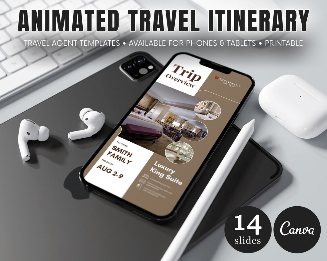 Animated Travel Itinerary Template, Agent Vacation Proposal (CANVA ...
