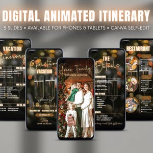 Christmas Weekend Itinerary, Animated Xmas Party Vacation Trip Planner ...