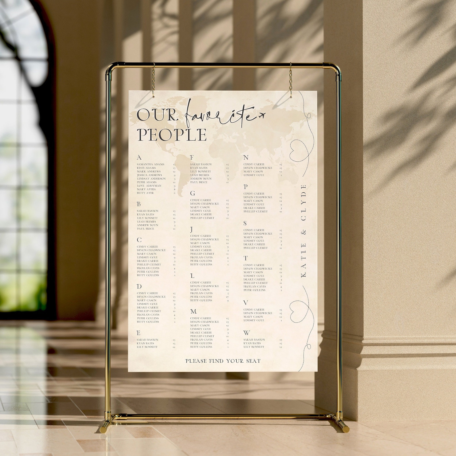 Travel Theme Seating Chart for Wedding, Editable Seating Tables Plan ...