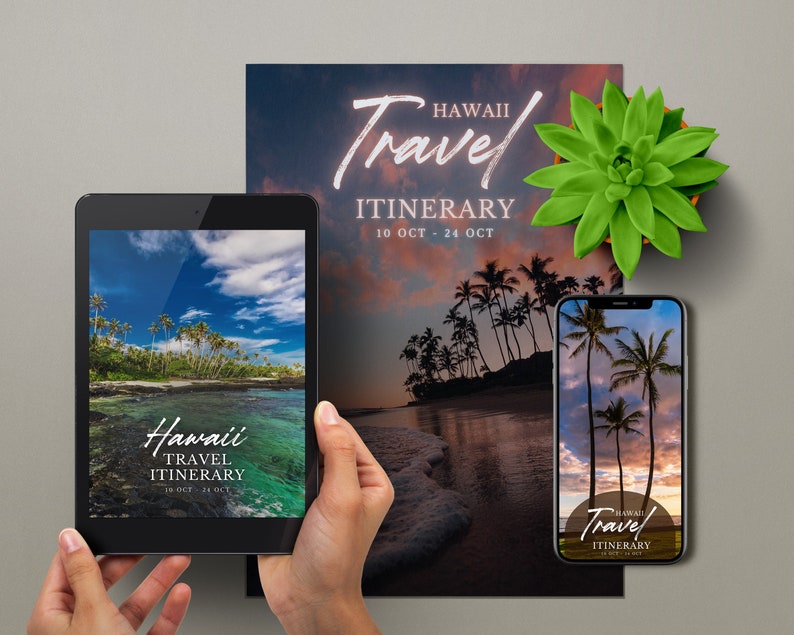 Hawaii Travel Itinerary Template, DIY Canva Trip Guide (digital ...