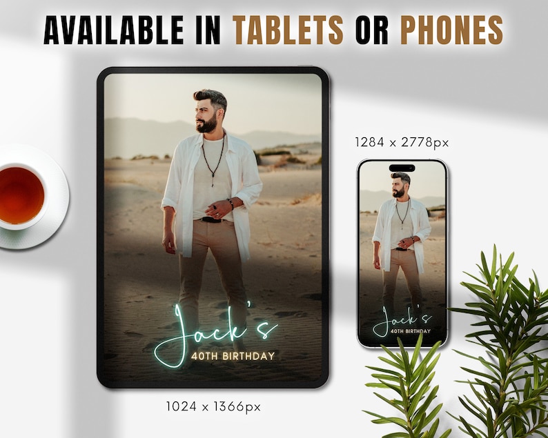 Animated Beach Birthday Trip Itinerary for Men, Editable Mobile ...