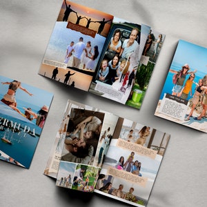 Travel Photo Book Template, Family Home Vacation Trip Memory Pictures ...