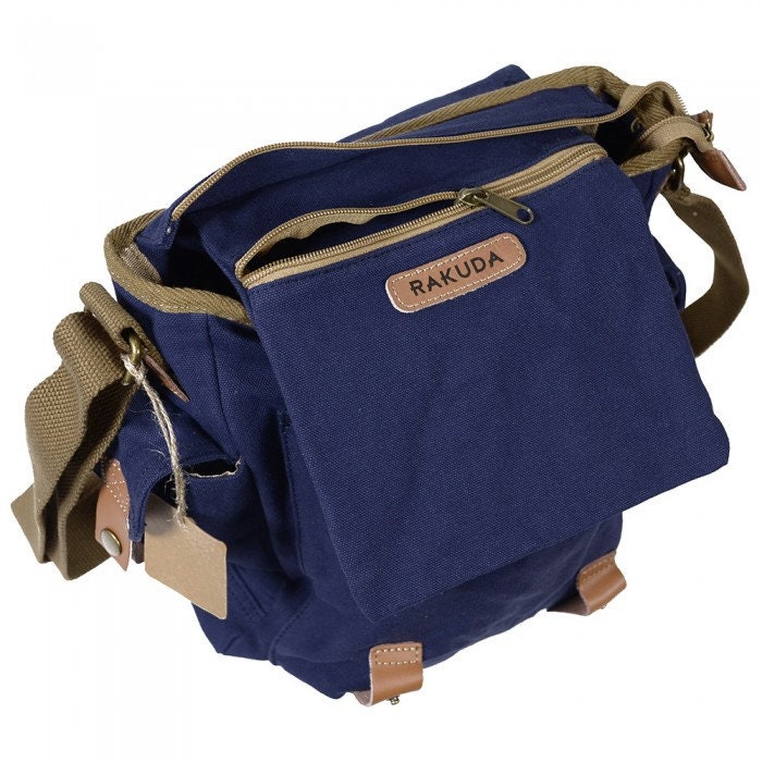 Rakuda the Messenger Canvas Shoulder Bag - Navy - Etsy