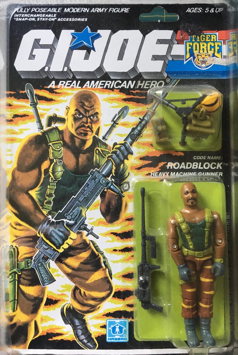 G.I. JOE - ROADBLOCK (tiger Force) 1988 Vintage Collectors Action ...