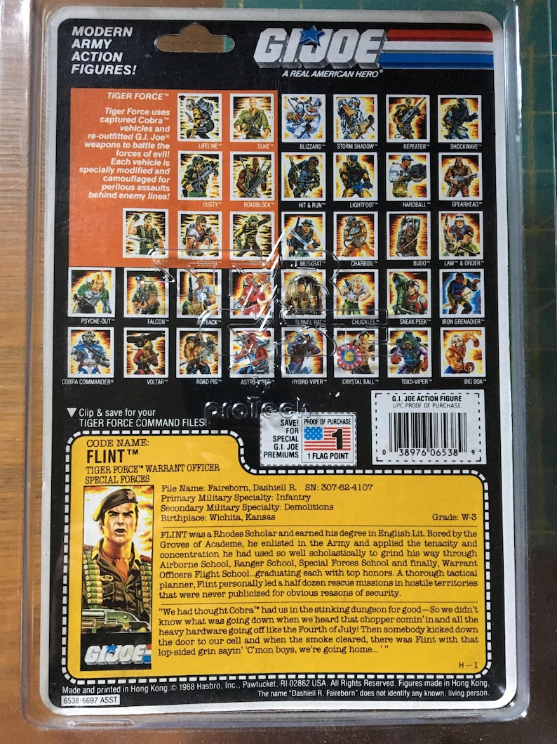 G.I. JOE - Flint (tiger Force) 1988 Vintage Collectors Action Figure - Etsy