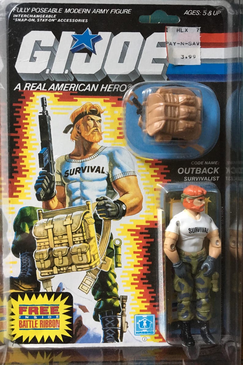 G.I. JOE - Outback 1986 Vintage Collectors Action Figure - Etsy