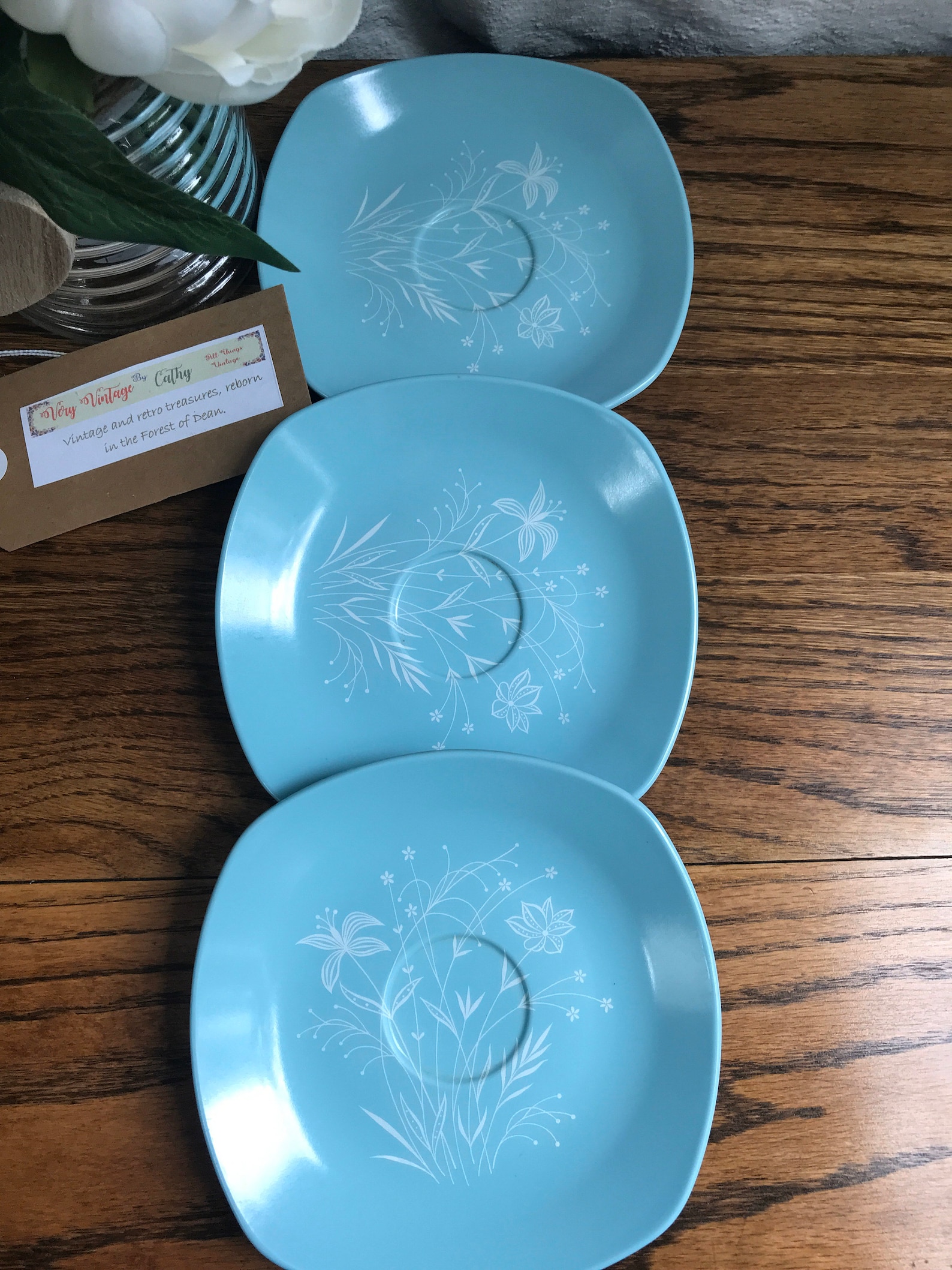 Vintage Midwinter modern Trio Cups And Saucers X 3 | Etsy