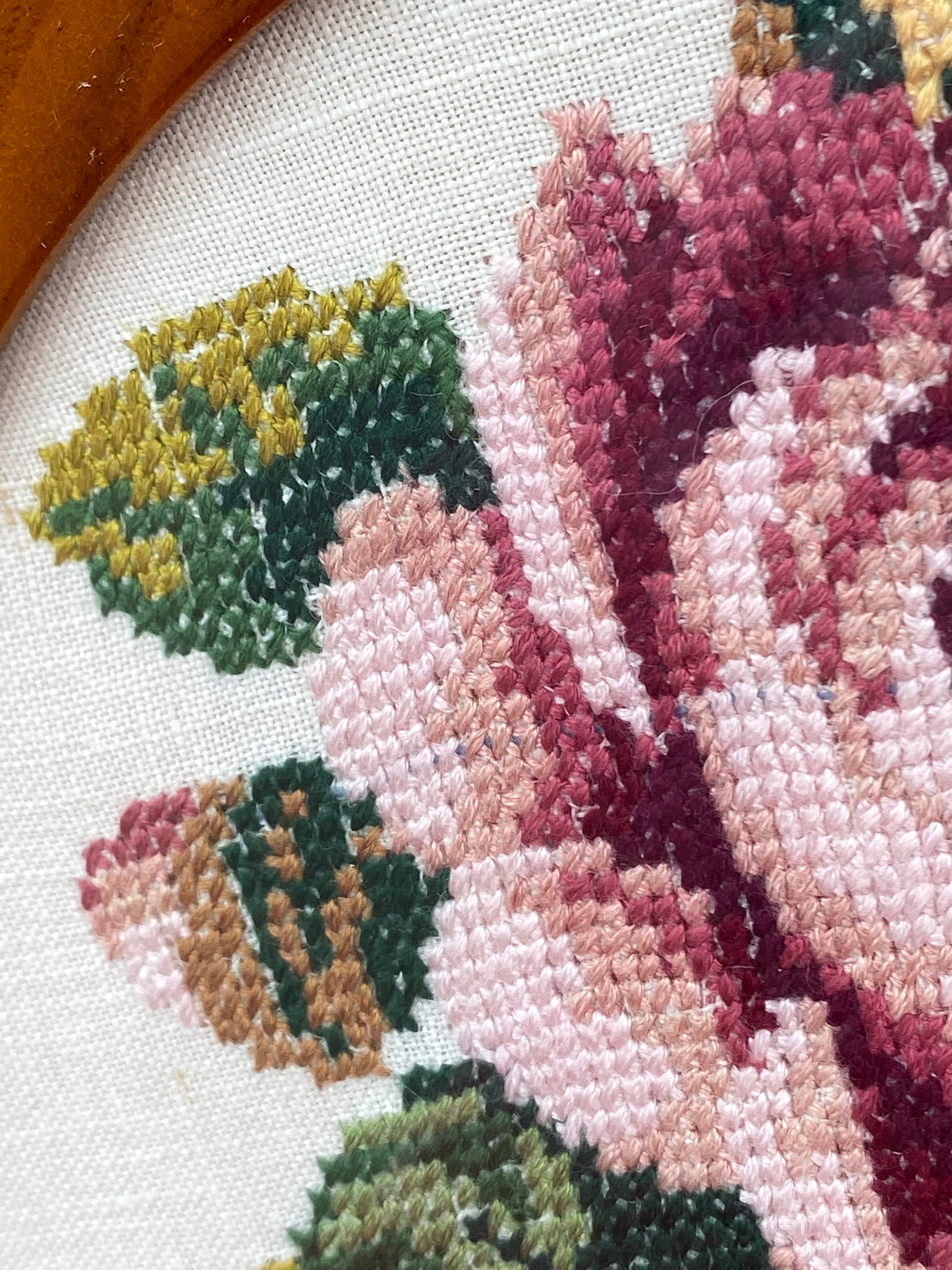 Vintage Pair Framed Petit Point Floral Roses 1980s | Etsy