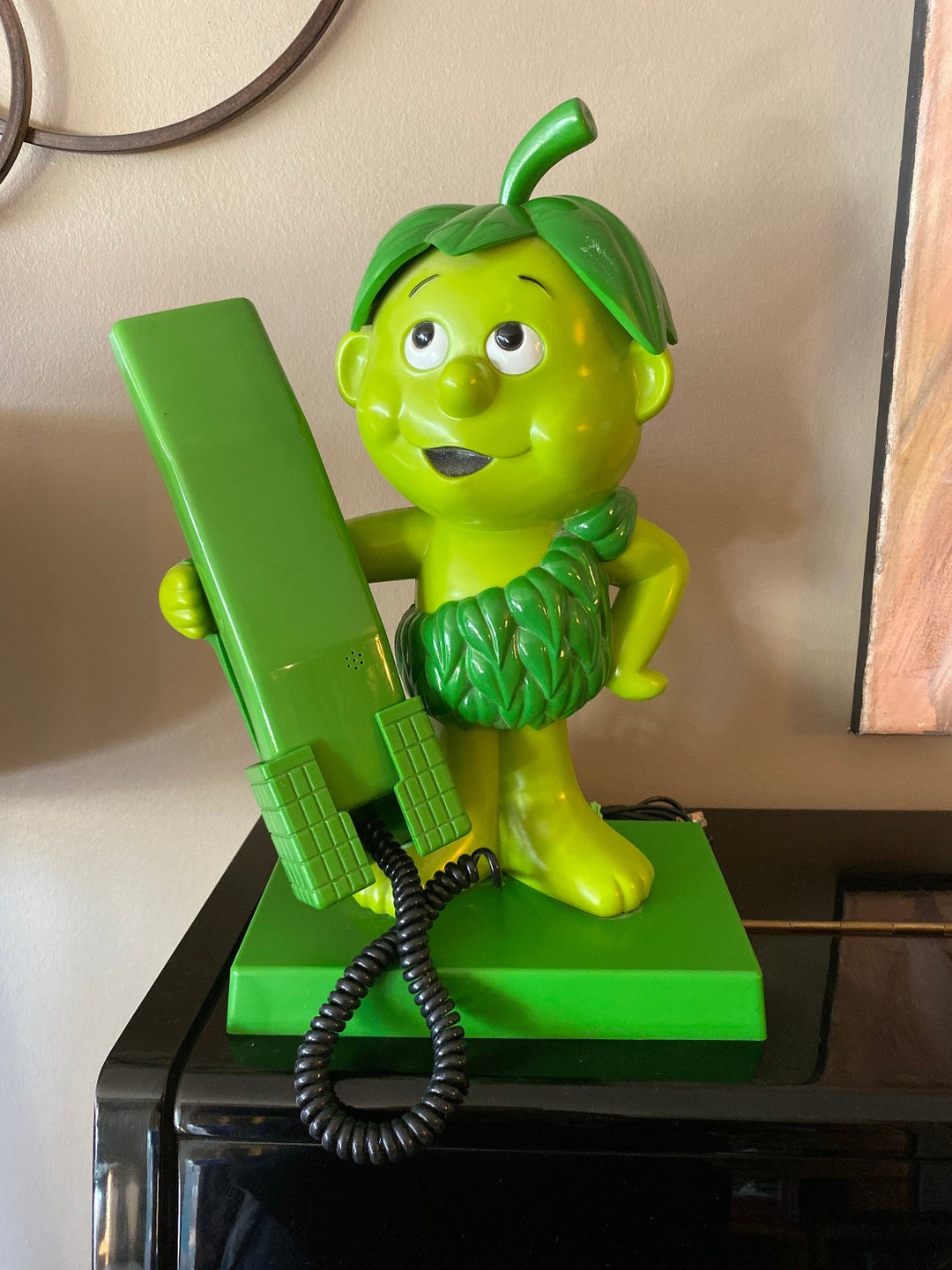 Vintage Little Green Sprout Telephone Push Button 1984, the Pillsbury ...
