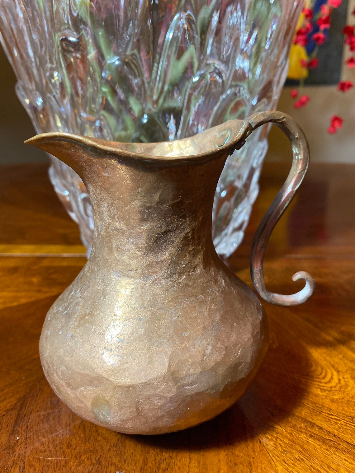 Vintage Hammered Copper Creamer Pitcher - Etsy