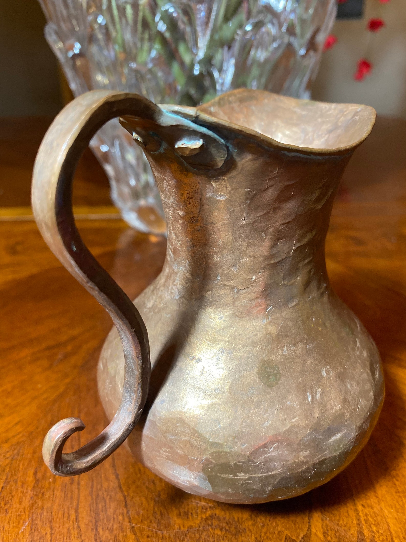 Vintage Hammered Copper Creamer Pitcher - Etsy