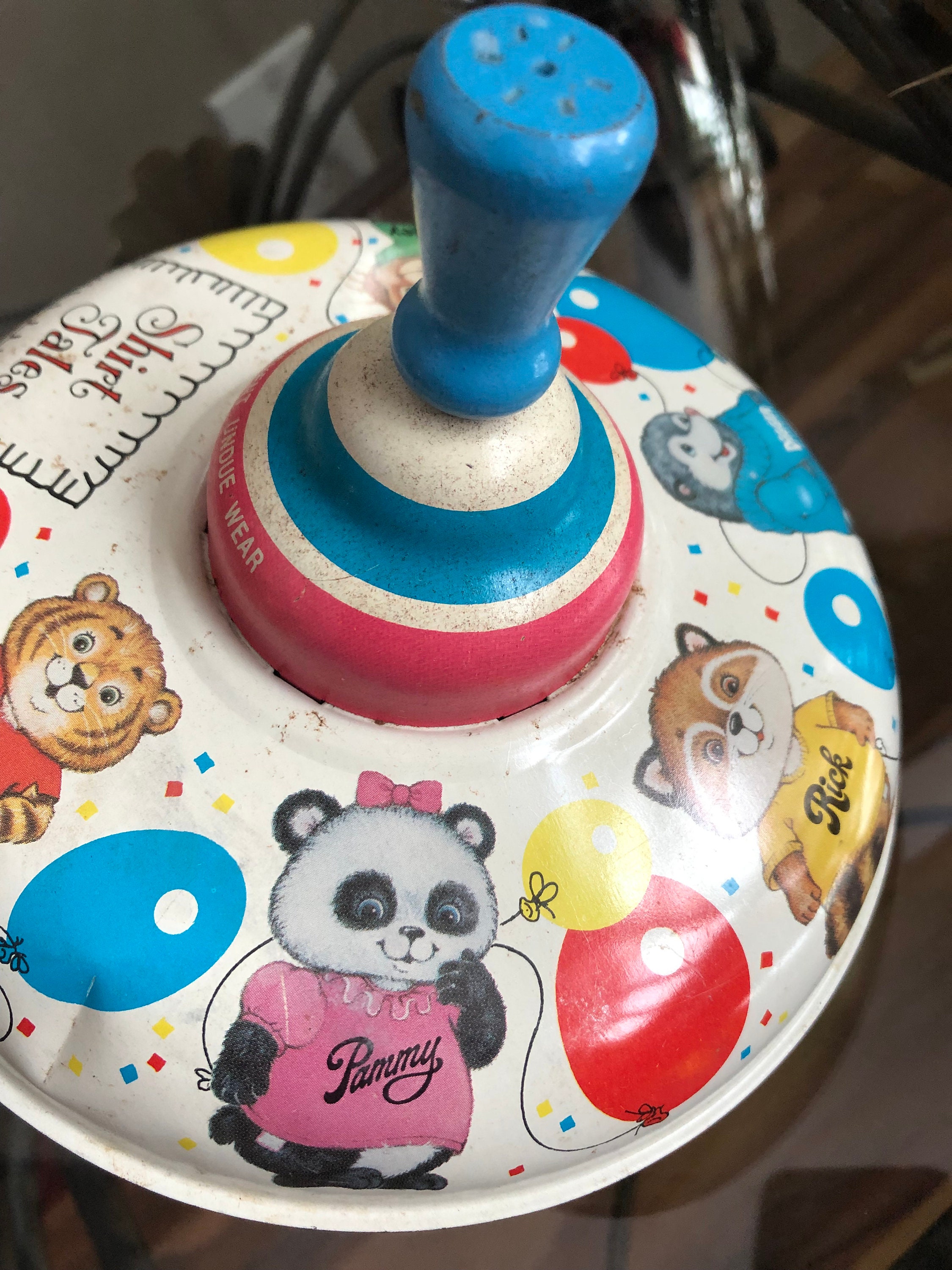 Vintage Shirt Tales Spinning Metal Top Toy - Etsy