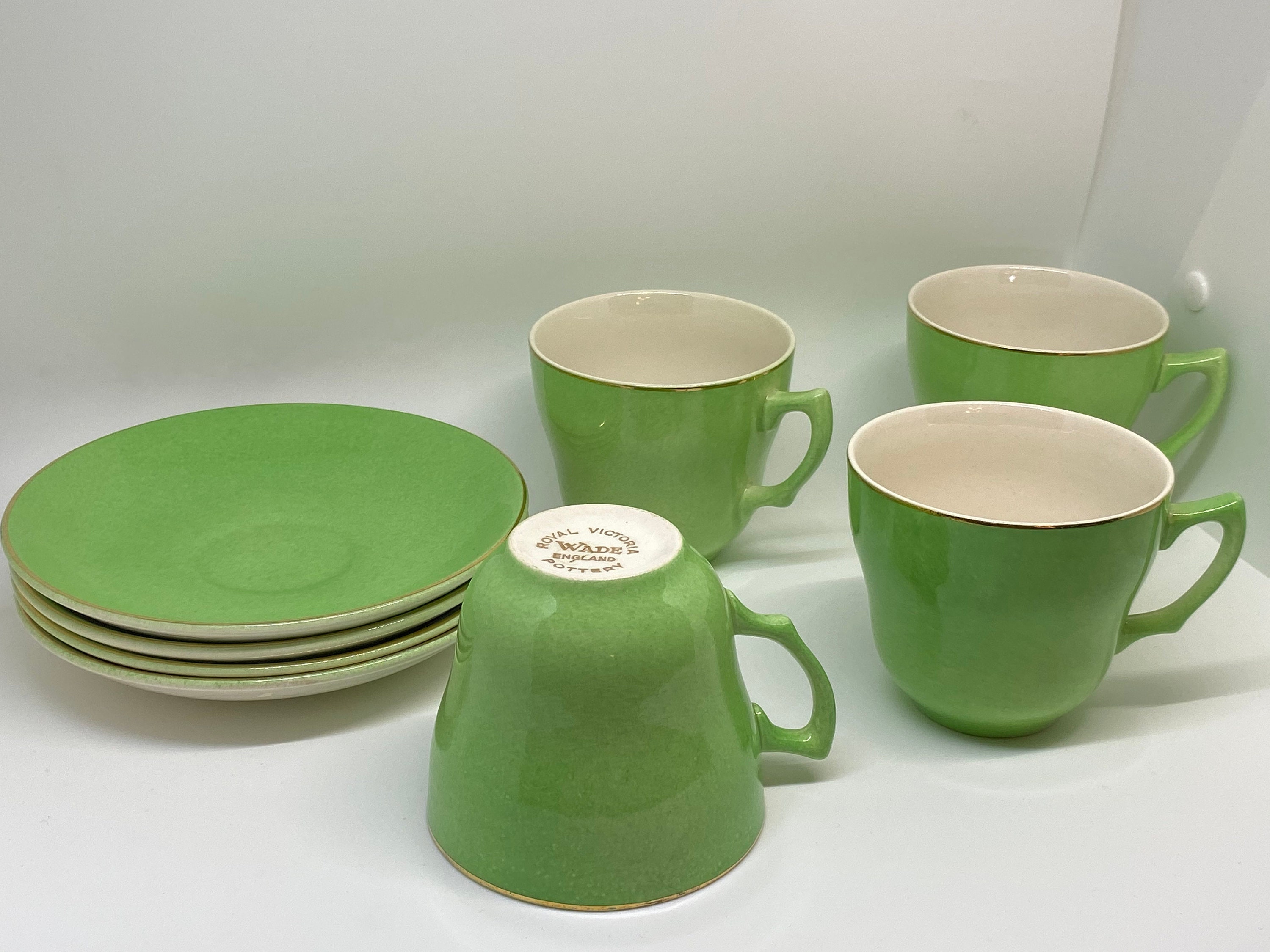Vintage Wade Royal Victoria England Pottery Cups and Saucers | Etsy