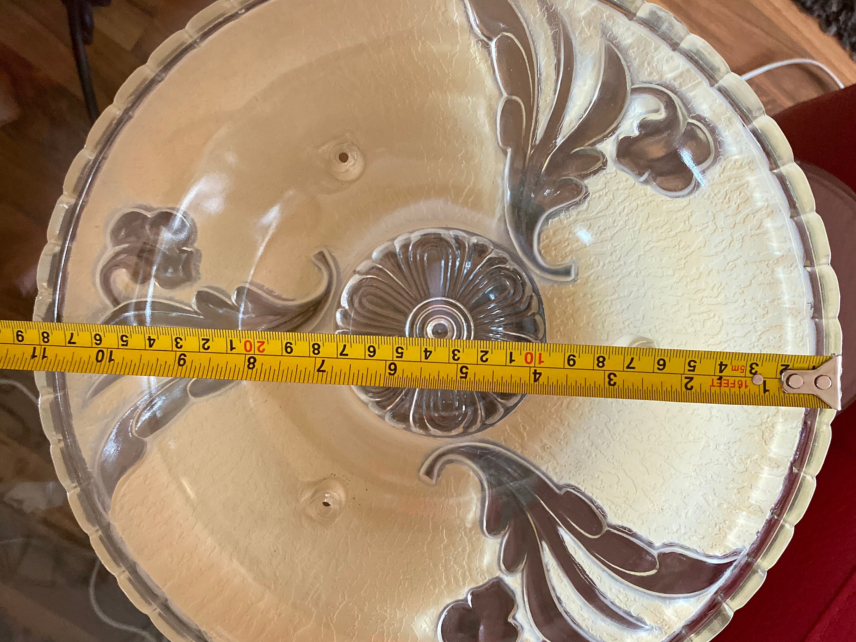 Vintage Glass Ceiling Light Shade 1940s | Etsy