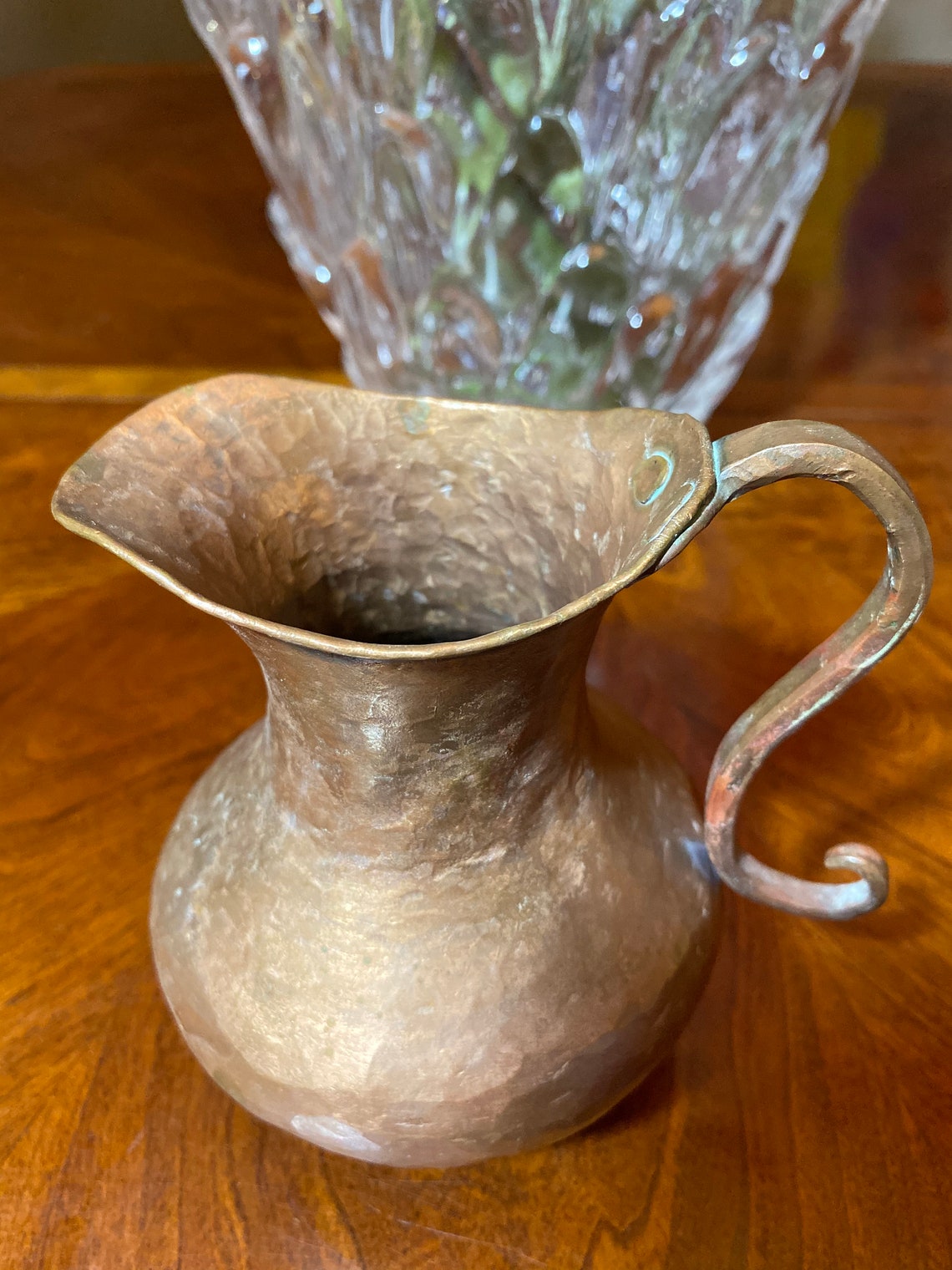 Vintage Hammered Copper Creamer Pitcher - Etsy
